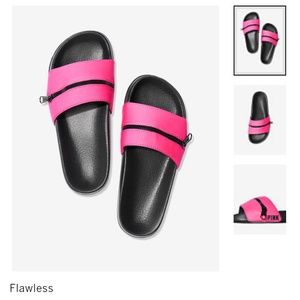 PINK Victoria's Secret | Shoes | Nippink Single Strap Slide W Zipper ...